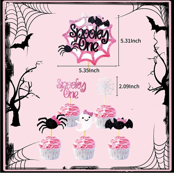 Holiday | Pink Spooky One Cake Topper Spooky One Cake Smash Spooky One ...